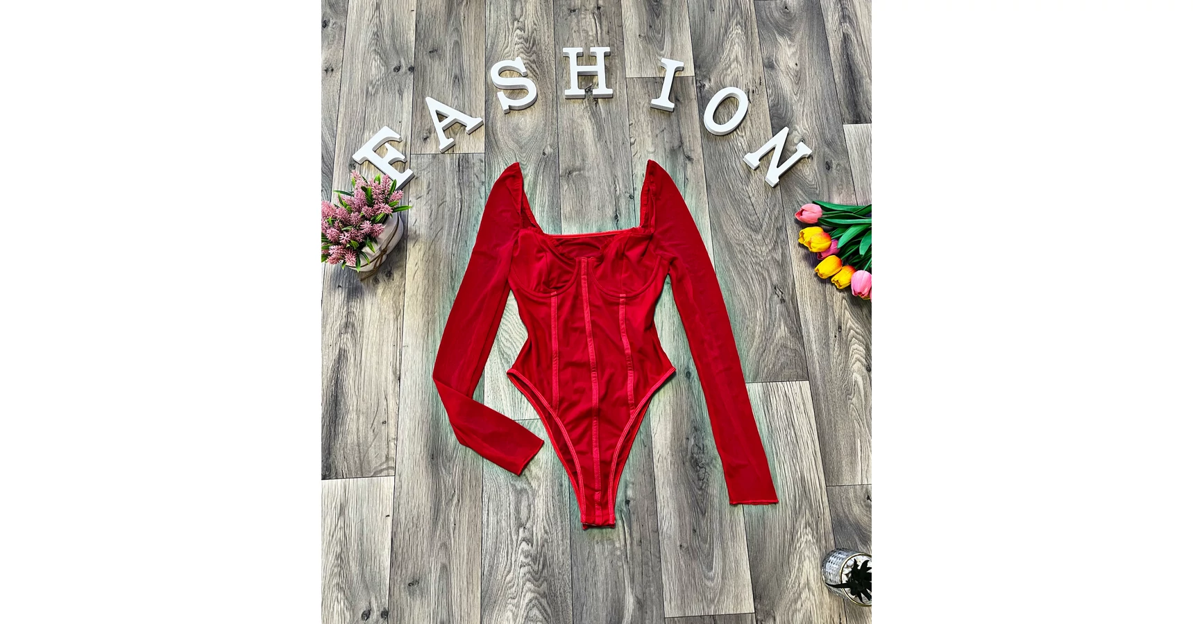 Piros body - FELSŐK,BODYK - Ruha webáruház- ErGoDivat